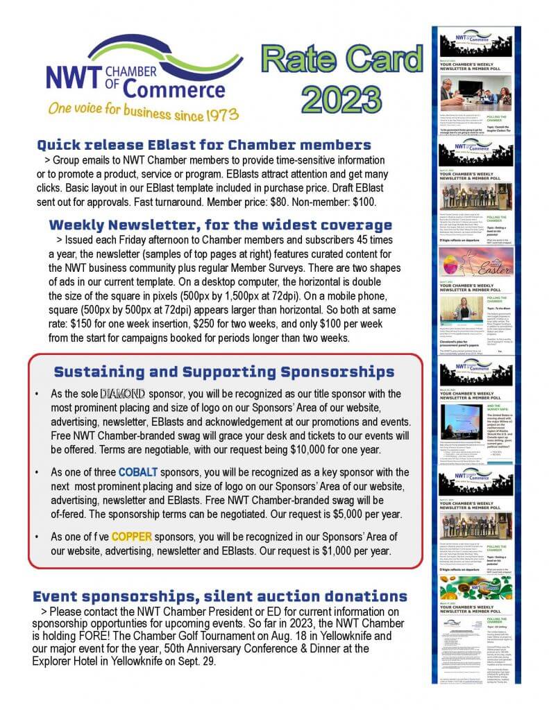 Advertise/Sponsor - NWT Chamber of Commerce